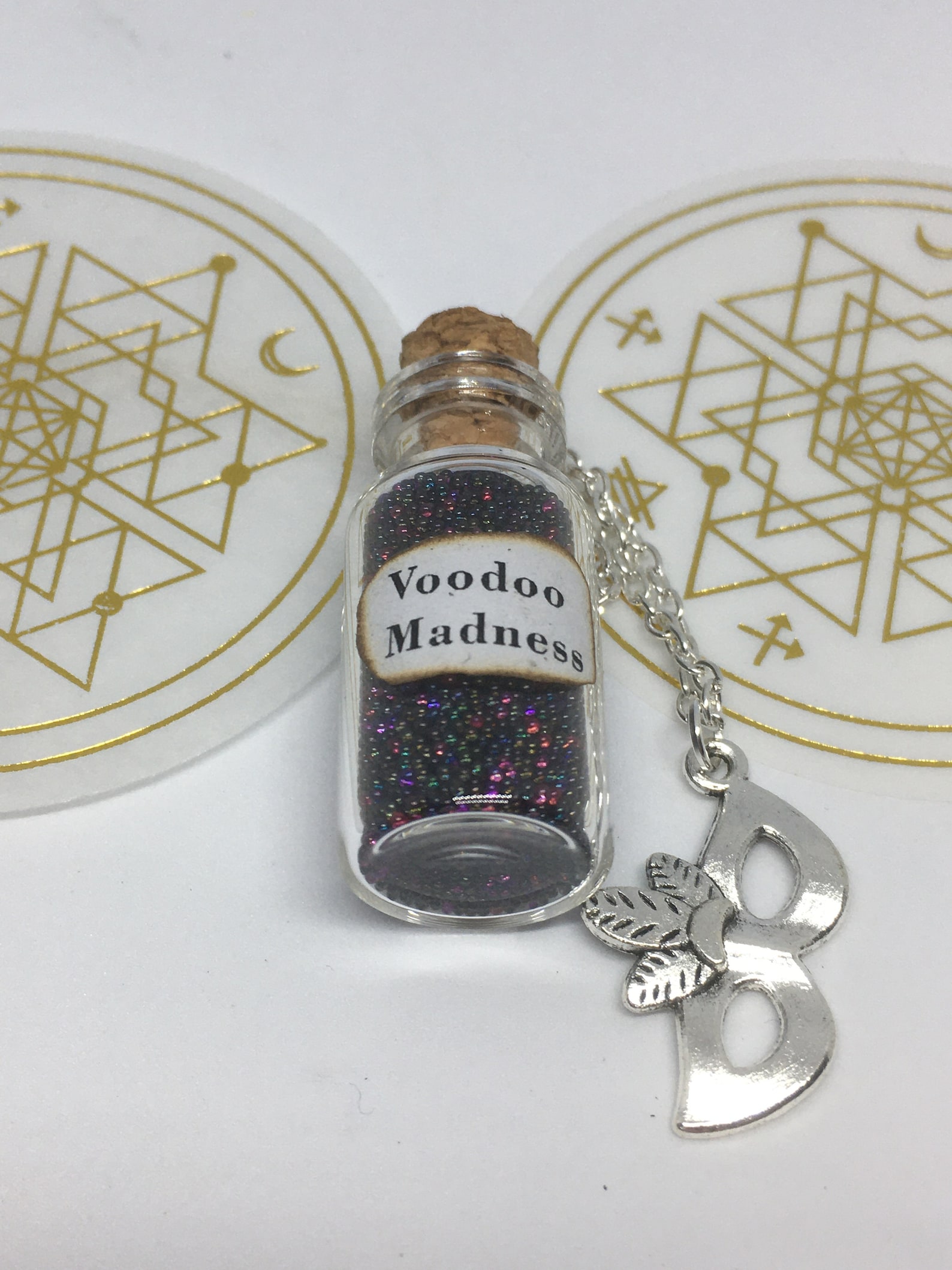 Voodoo Madness Potion Bottle With Necklace and Masquerade Mask Charm - Etsy