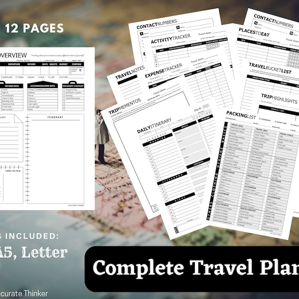 Travel Planner - Etsy