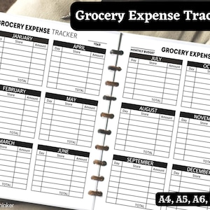 Grocery Expense Tracker Grocery Tracker Grocery Expense Log Grocery Log Expense Tracker Budget ...