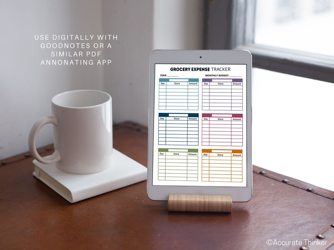 Grocery Expense Tracker Grocery Tracker Grocery Expense | Etsy