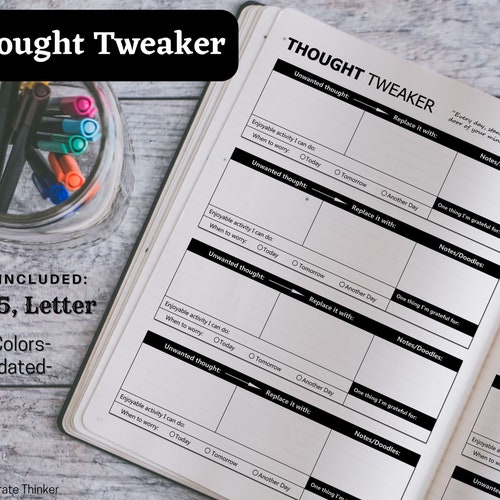 Thought Tweaker Thought Log Brain Dump Thought Tracker - Etsy Canada