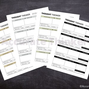 Thought Tweaker | Thought Log | Brain Dump | Thought Tracker | Reframe ...