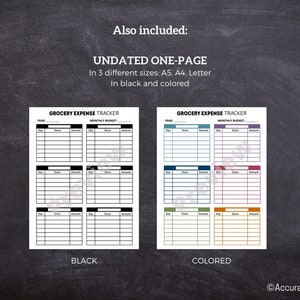 Grocery Expense Tracker | Grocery Tracker | Grocery Expense Log ...