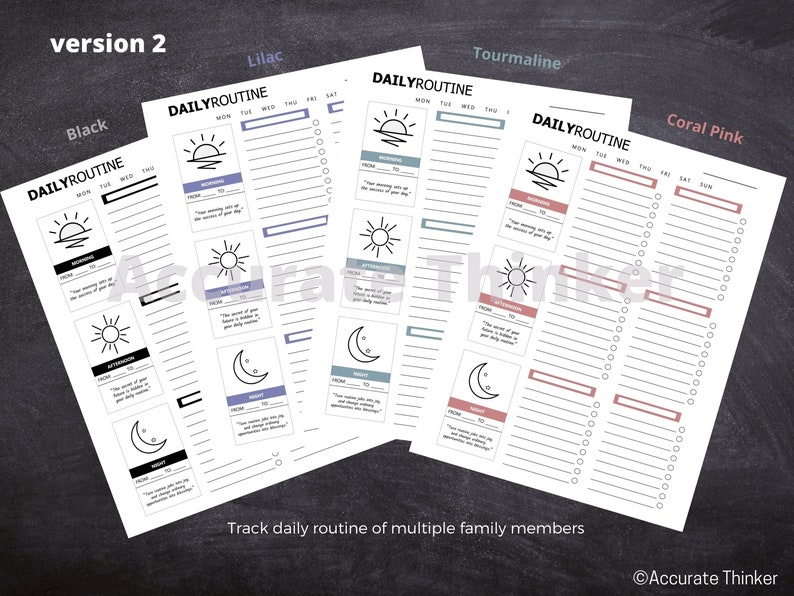 Daily Routine Tracker Routine Checklist Weekly Routine - Etsy