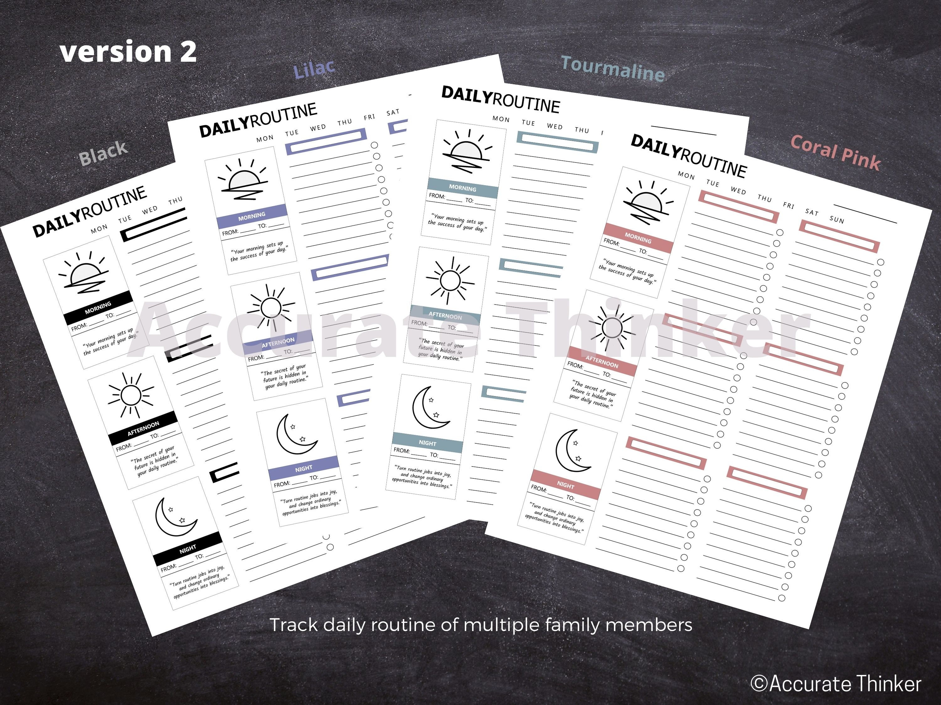 Daily Routine Tracker | Routine Checklist | Weekly Routine | Daily ...