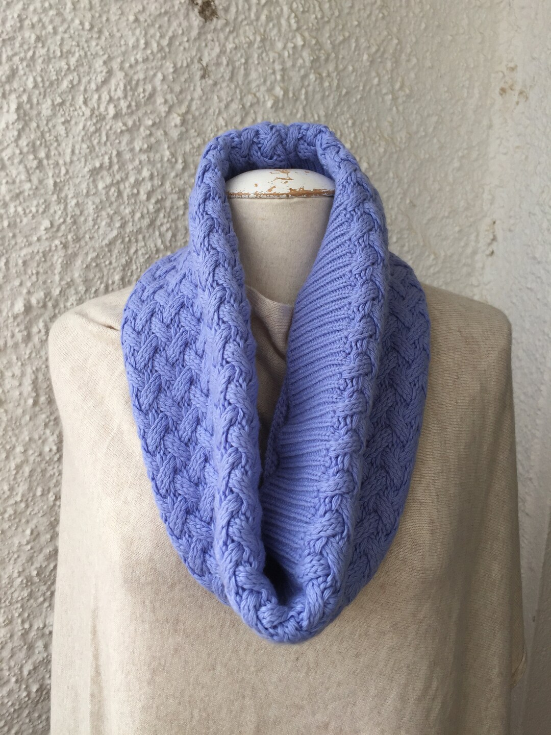 Bluebell Cashmere Silk Snood, Upcycled Knitwear, Buff, Neck Warmer ...