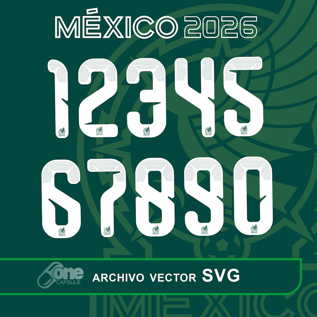 Mexico Jersey 2026 Font Vector Futbol Design SVG (digital Download) - Etsy