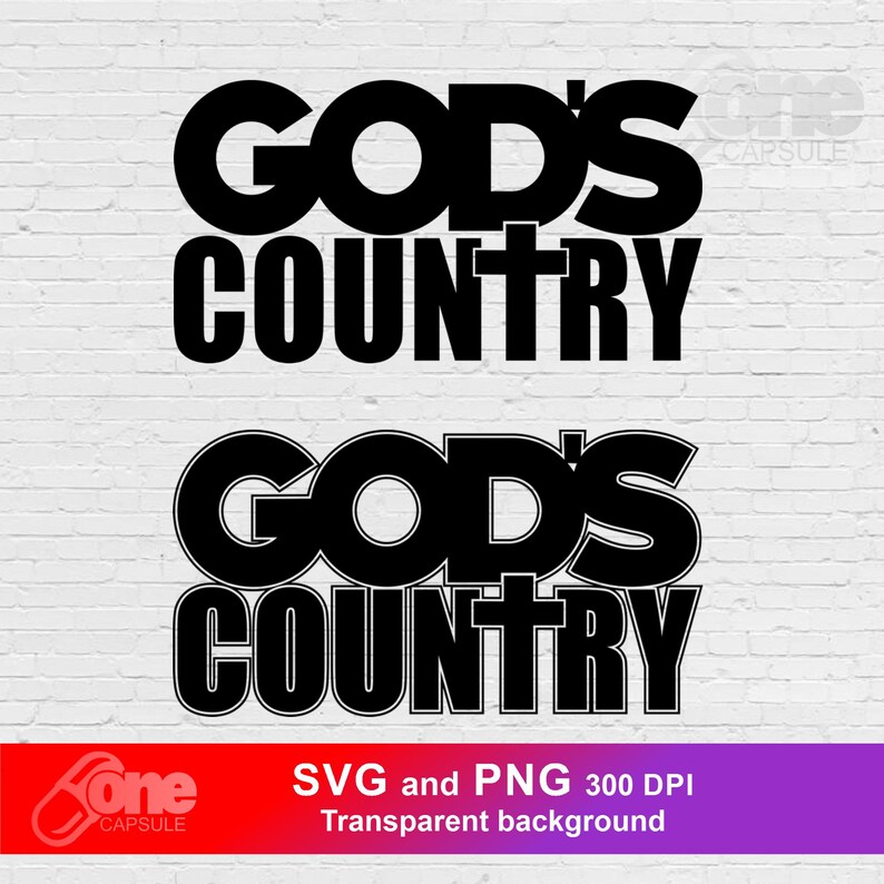 God's Country SVG PNG | Christian Cowboy Design (digital File) - Etsy