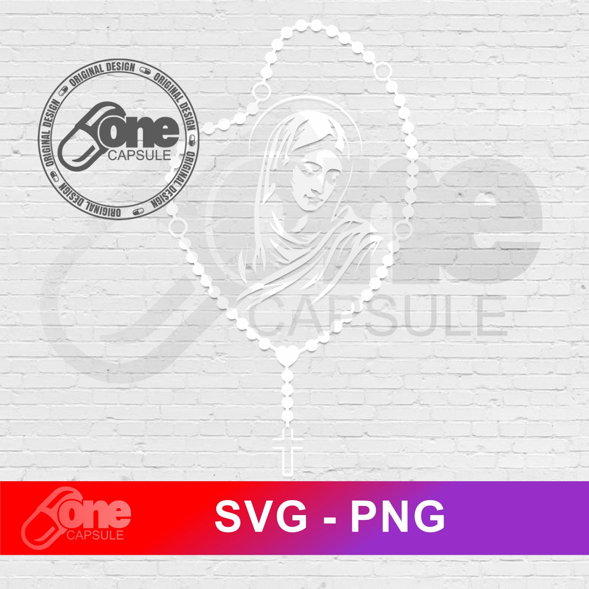 Virgin Mary Rosary SVG | Catholic Christian Vector (digital File) - Etsy
