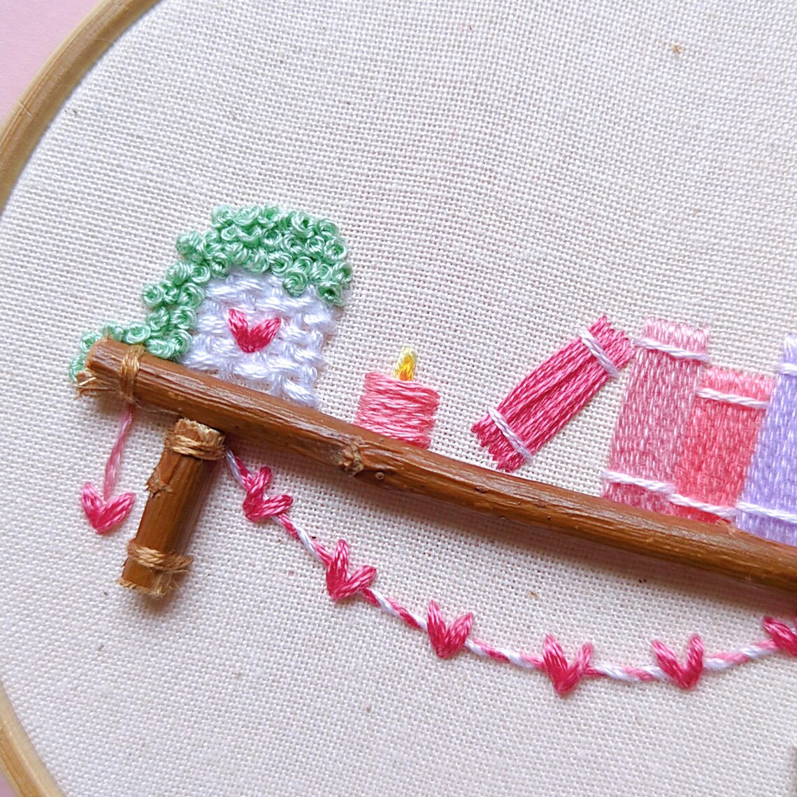 Valentine's Bookshelf Embroidery Pattern PDF Download, Hand Embroidery ...