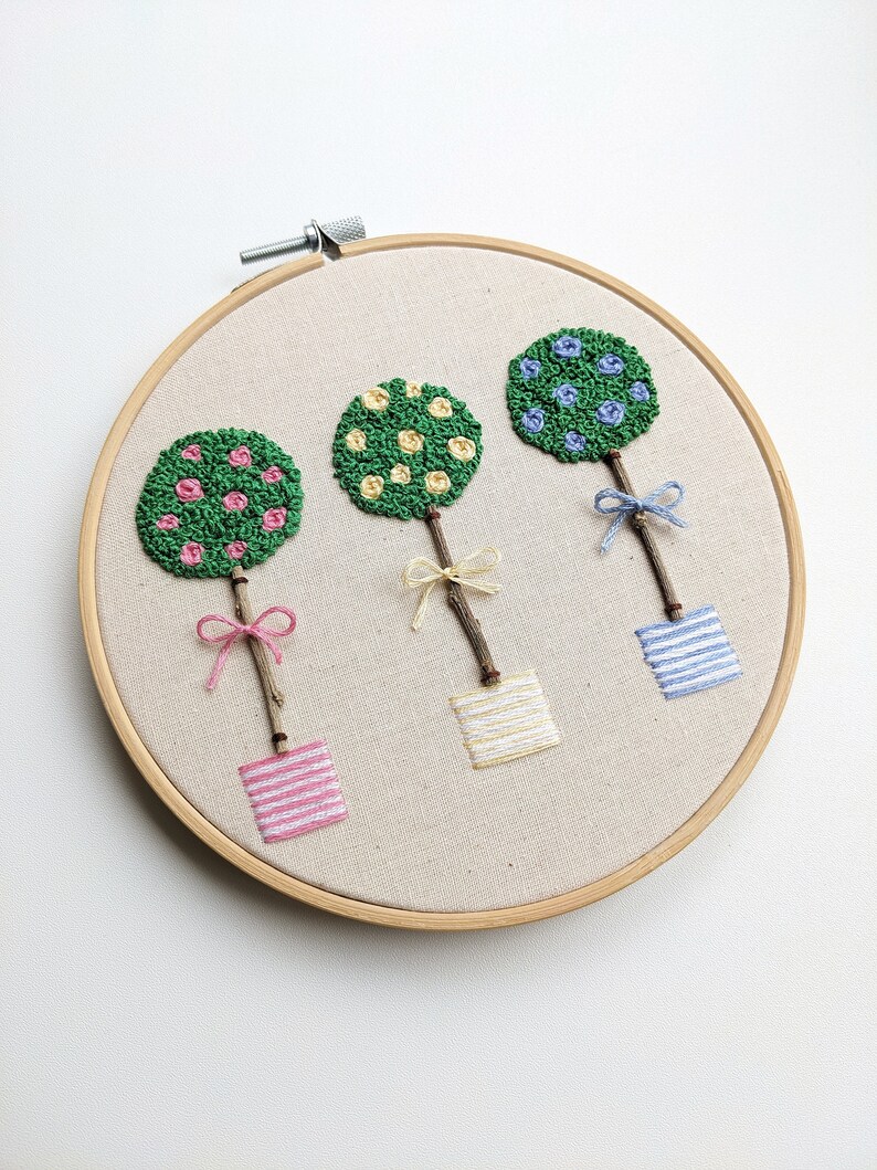 Spring Trees Embroidery Pattern PDF Download - Etsy