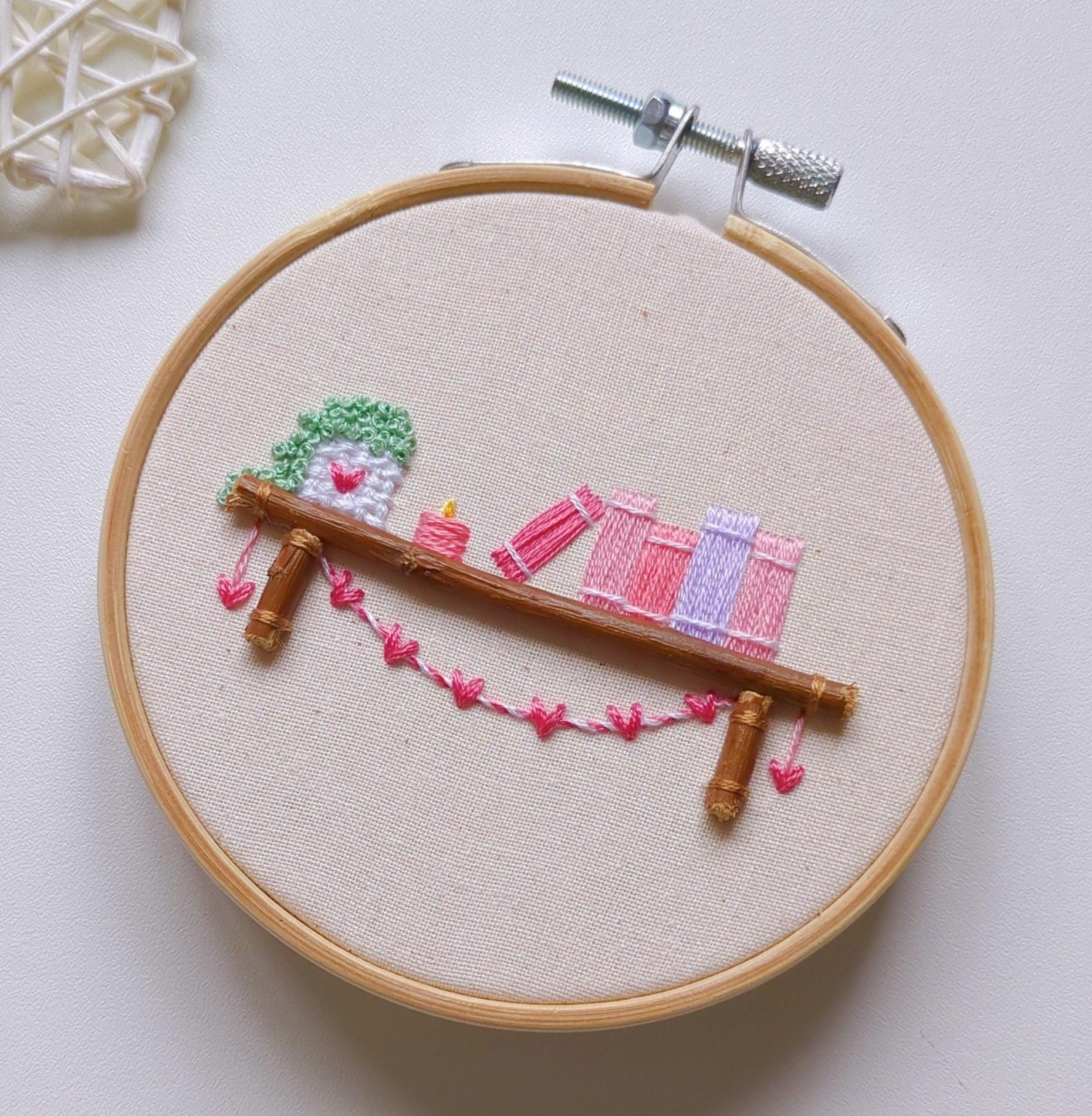 Valentine's Bookshelf Embroidery Pattern PDF Download, Hand Embroidery ...