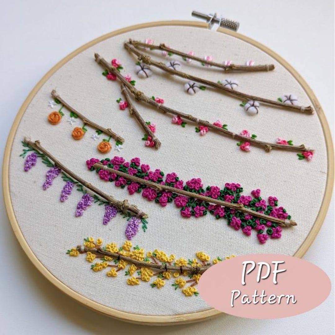 Tree Branch Stitch Sampler Embroidery Pattern PDF Download - Etsy