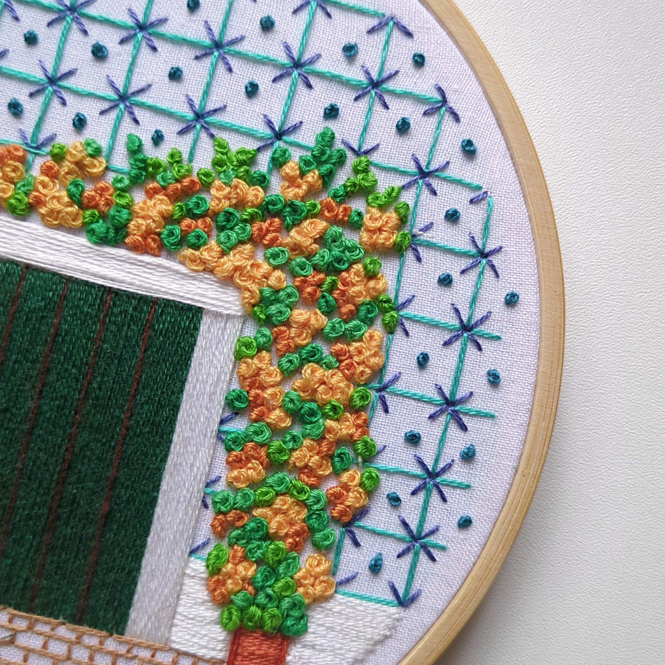 Tiled Doorway Embroidery Pattern PDF Download, Hand Embroidery - Etsy