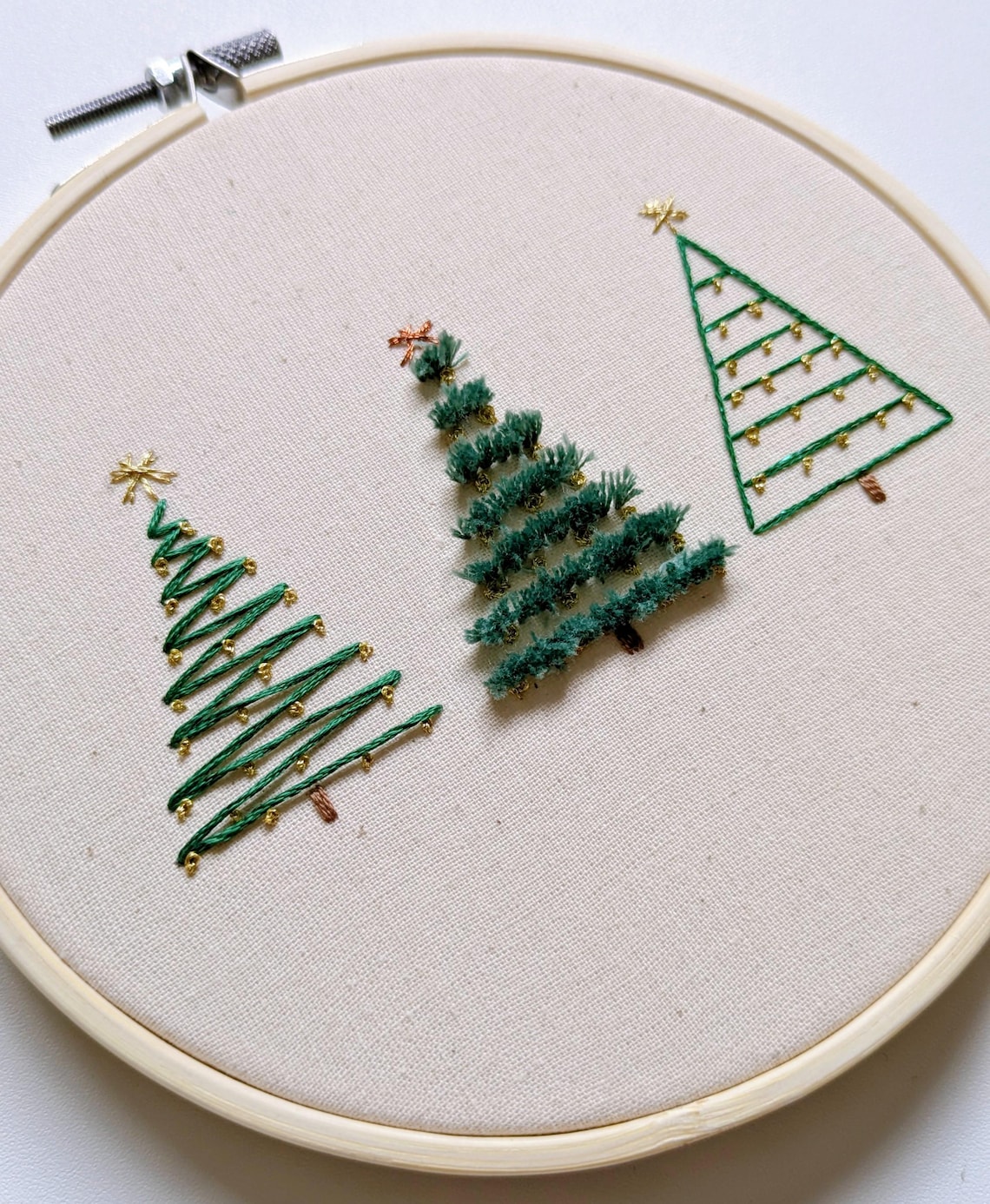 Christmas Trees Embroidery Pattern PDF Download, Hand Embroidery ...