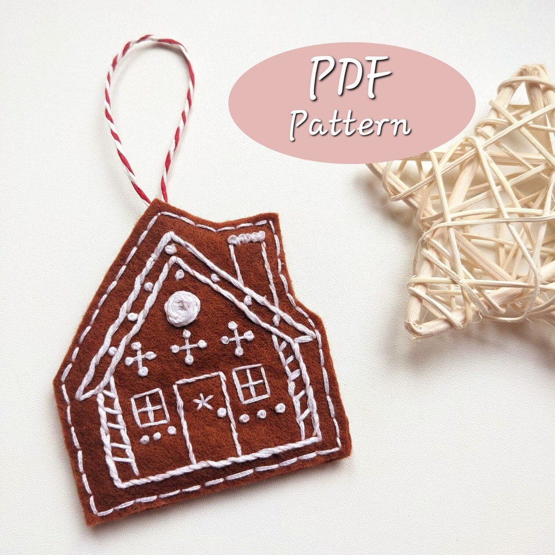 Gingerbread House Christmas Decoration Embroidery Pattern by the ...
