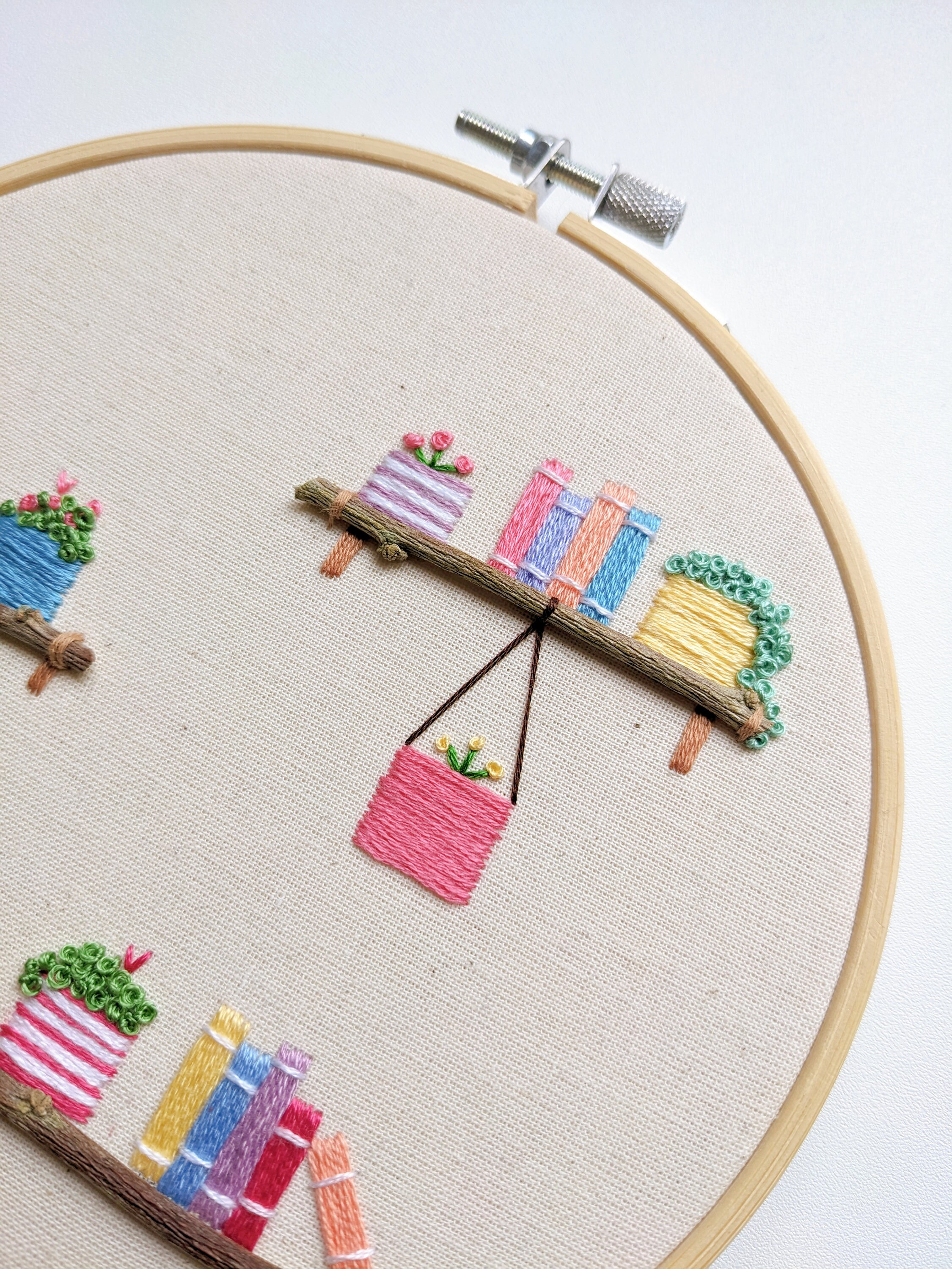 Bookshelf Embroidery Pattern PDF Download - Etsy