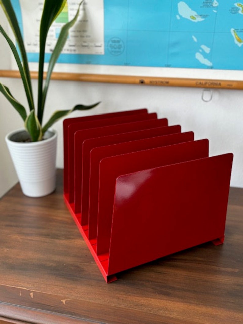 Refurbished Vintage 6 Slot File Organizer Cherry Red FREE SHIPPING - Etsy