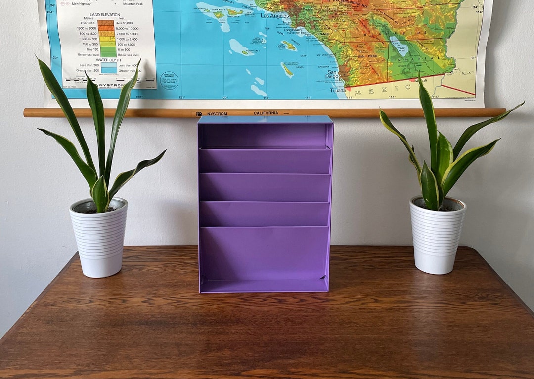 Industrial Light Purple 3 Slot File & Magazine Organizer - Etsy