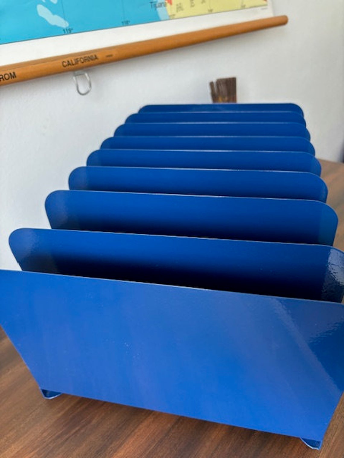 Refurbished Vintage 8 Slot Industrial File Organizer - Royal Blue *FREE ...