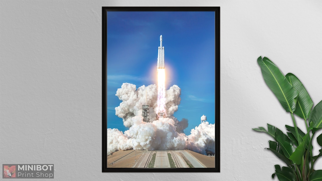 Spacex Falcon Heavy Launch - Poster on Paper or Canvas - Wall Art - Etsy