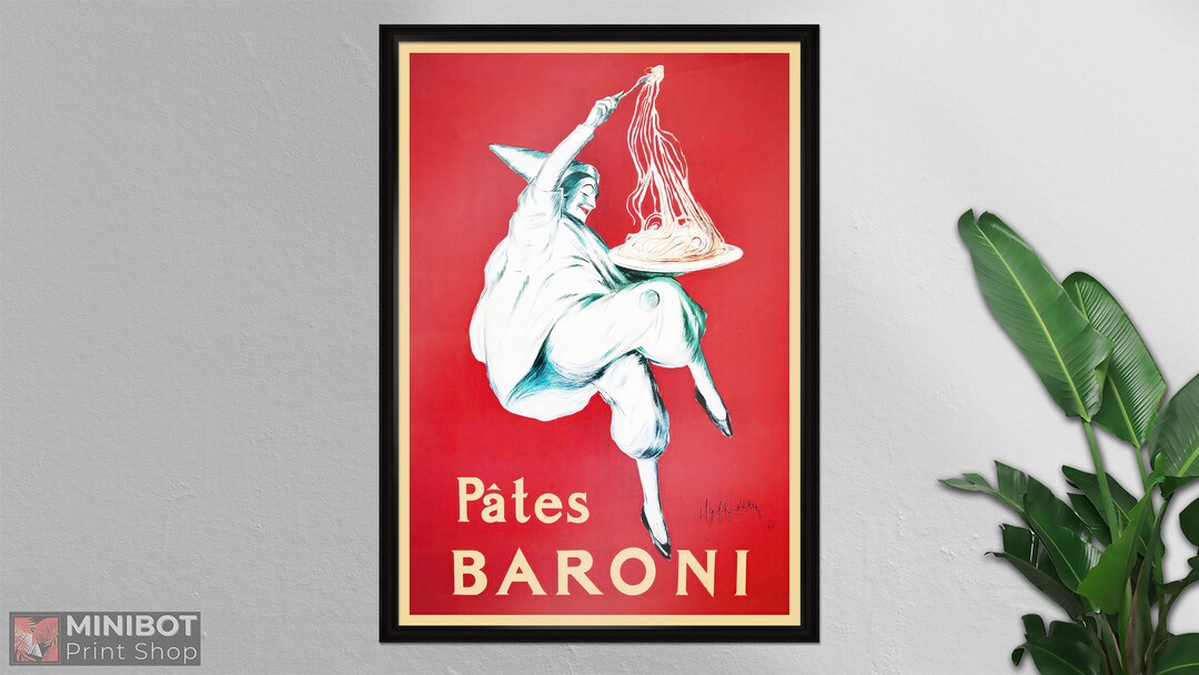Pates Baroni - Vintage Pasta Art Poster - Print - Etsy
