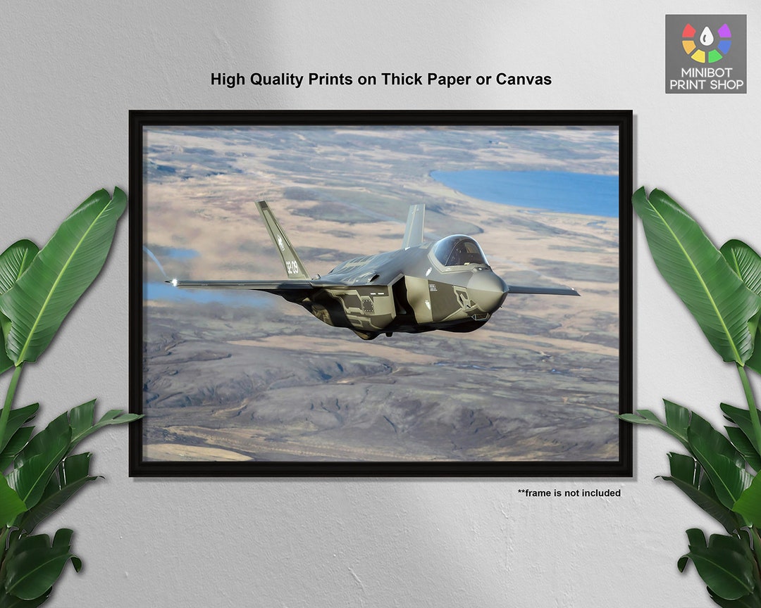F-35 Lightning II Poster: Military War Plane, U.S. Air Force Wall Art ...