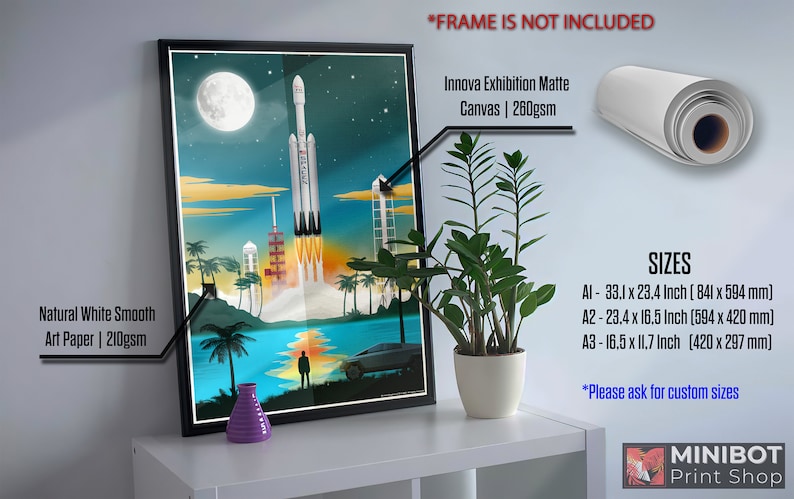 Spacex Falcon Heavy Launch Space Poster Spacex Fan Artspace - Etsy