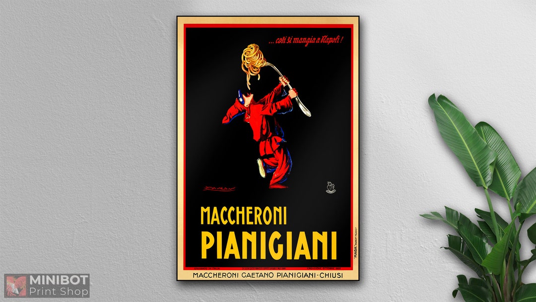 Maccheroni Pianigiani - Vintage Art Poster - Print - Etsy