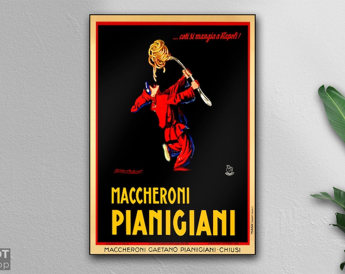 Maccheroni Pianigiani 1922 Vintage Advertising Poster - Art Print ...