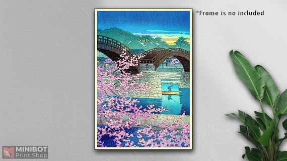 Japanese Cherry Blossom Poster on Paper or Canvas Wall Art - Etsy