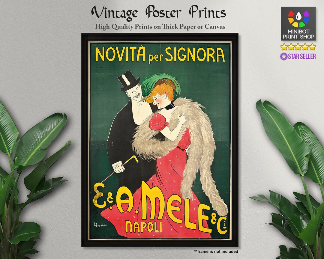 French Vintage Art Poster, E. and A. Mele and Ci (1900) , Advertising ...