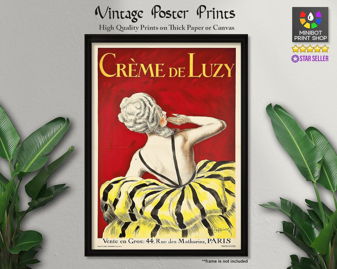 French Vintage Art Poster, Crème De Luzy (1919), Advertising Posters ...