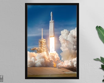 Spacex Falcon Heavy Launch Poster on Paper or Canvas - Etsy