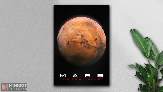 Space Poster Mars the Red Planet Mars Poster Print on Paper - Etsy