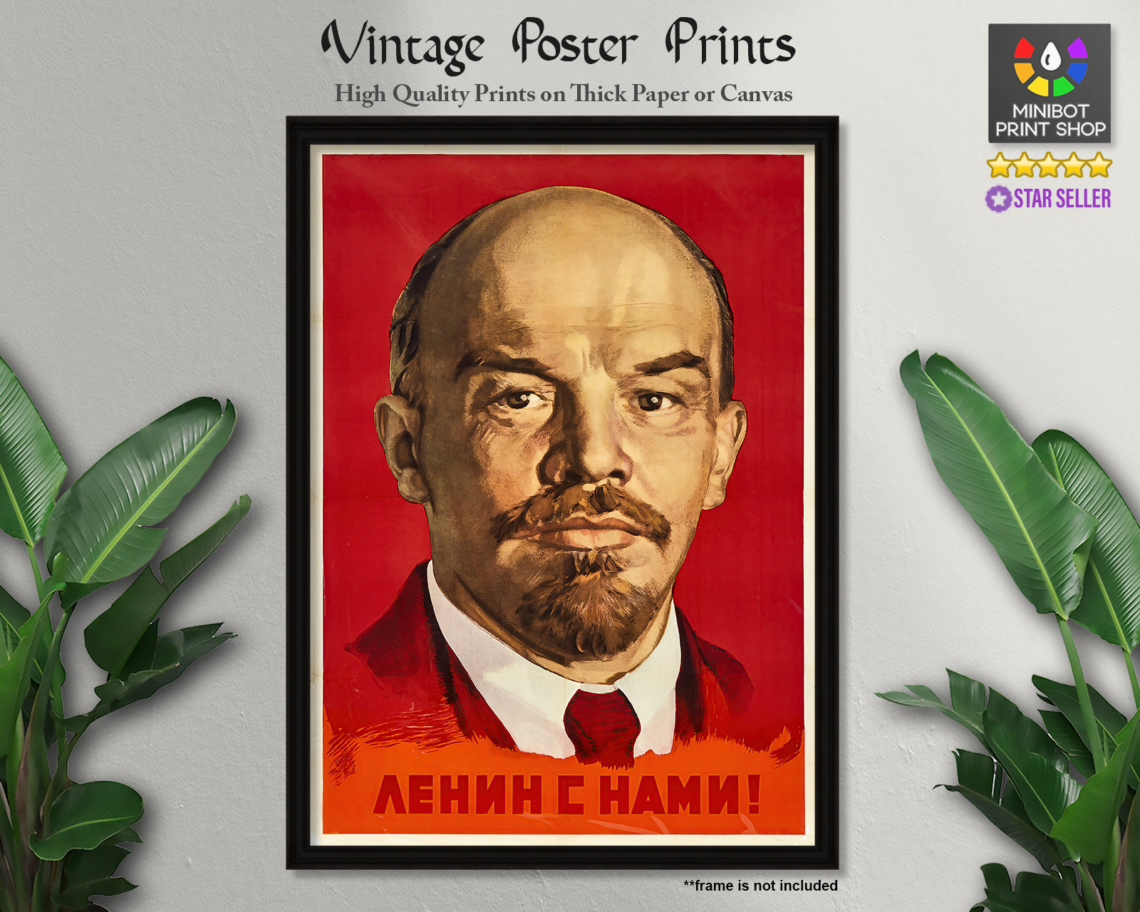 Soviet Propaganda Posters, "lenin is With Us" ,russian Propaganda ...