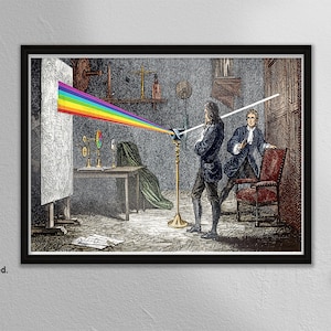 Sir Isaac Newton’s Color Wheel - Rainbow - Classic Art Print - Etsy