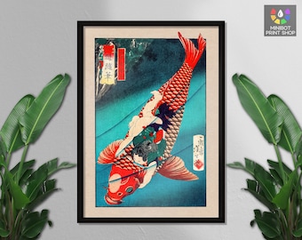 Sushi Black Cat Poster Tokyo Art Print, Oishii Cat Print, Delicious ...