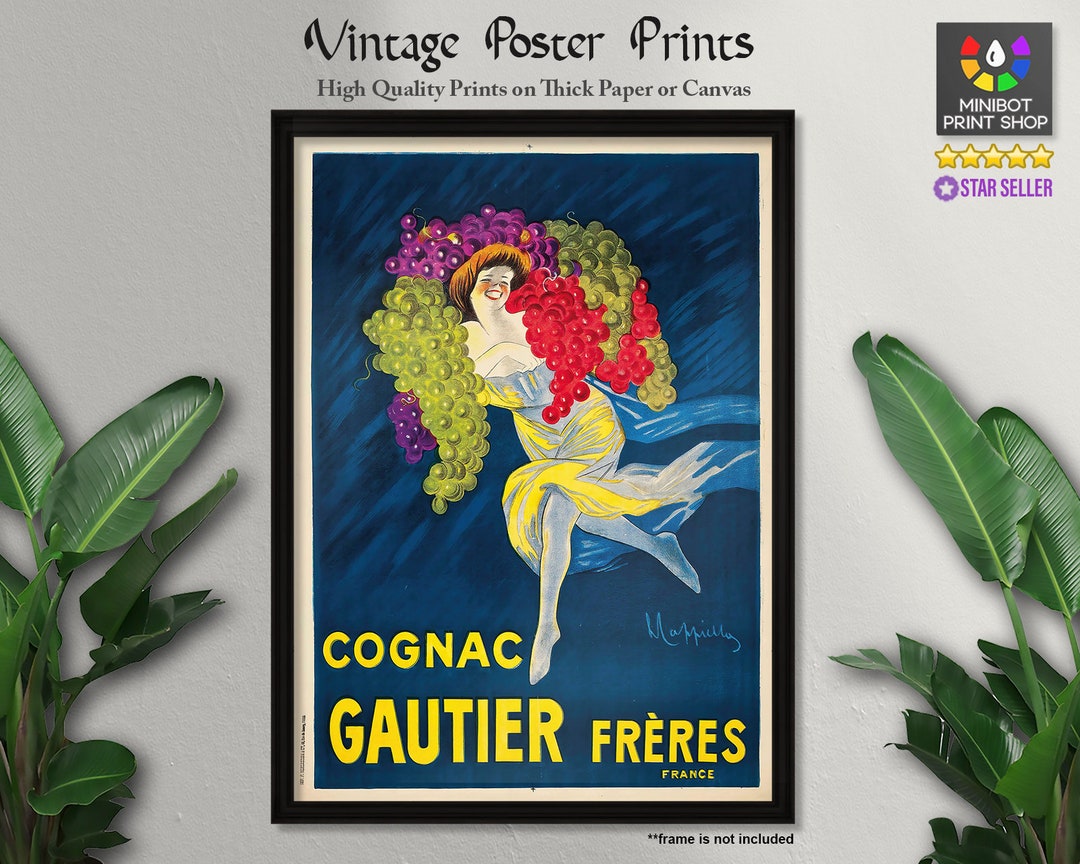 Cognac Gautier Frères Vintage Advertising Poster Art Print - Etsy