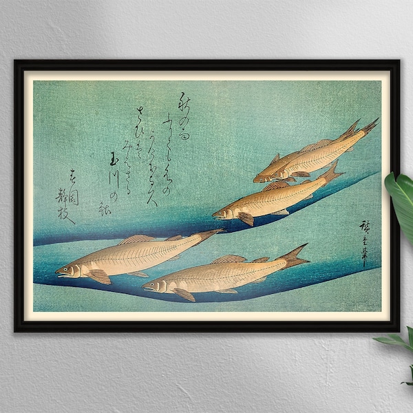 Large Japanese Woodblock Print - Etsy