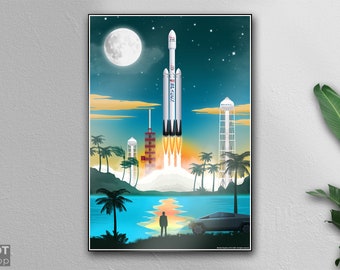 Spacex Wall Art | Etsy