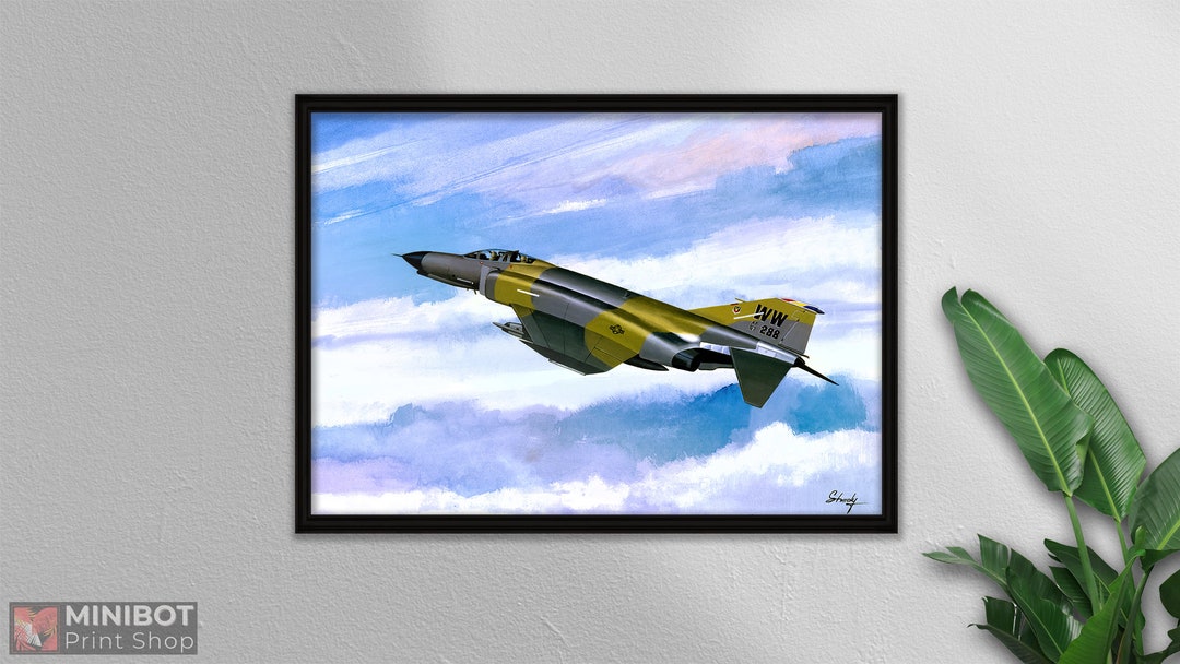 F-4 Phantom - US Air Force - Concept Illustration- Artwork - Wall Art ...