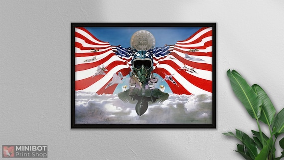 Patriotic Airforce Poster USAF Flight of Birds Airplanes - Etsy
