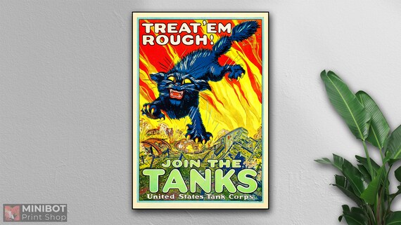 Join the Tanks War Propaganda Poster on Paper or Canvas - Etsy