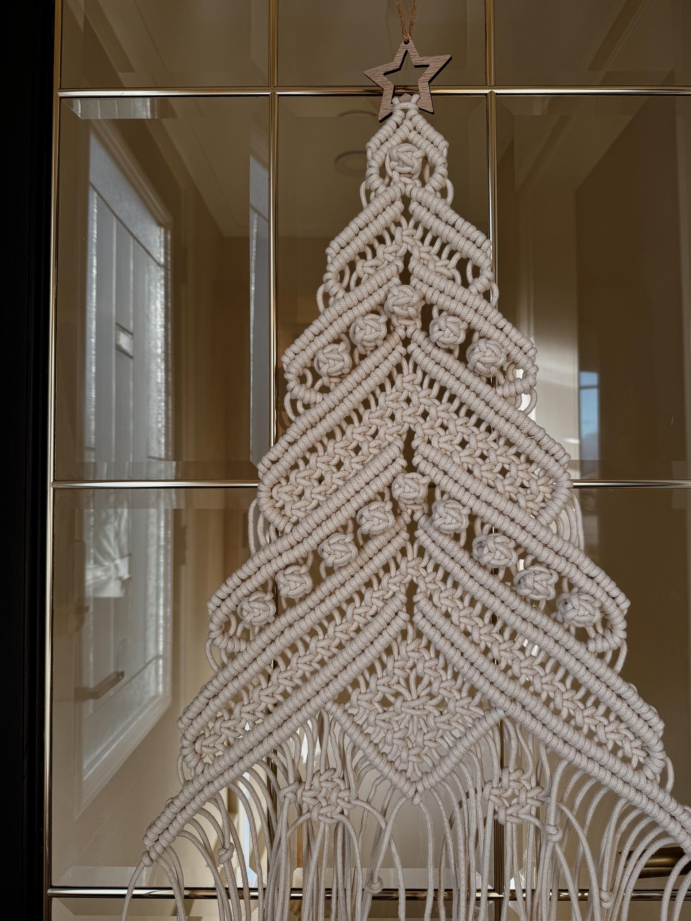 Boho Macrame Christmas Tree Wall Hanging | 100% Cotton Cord - Etsy