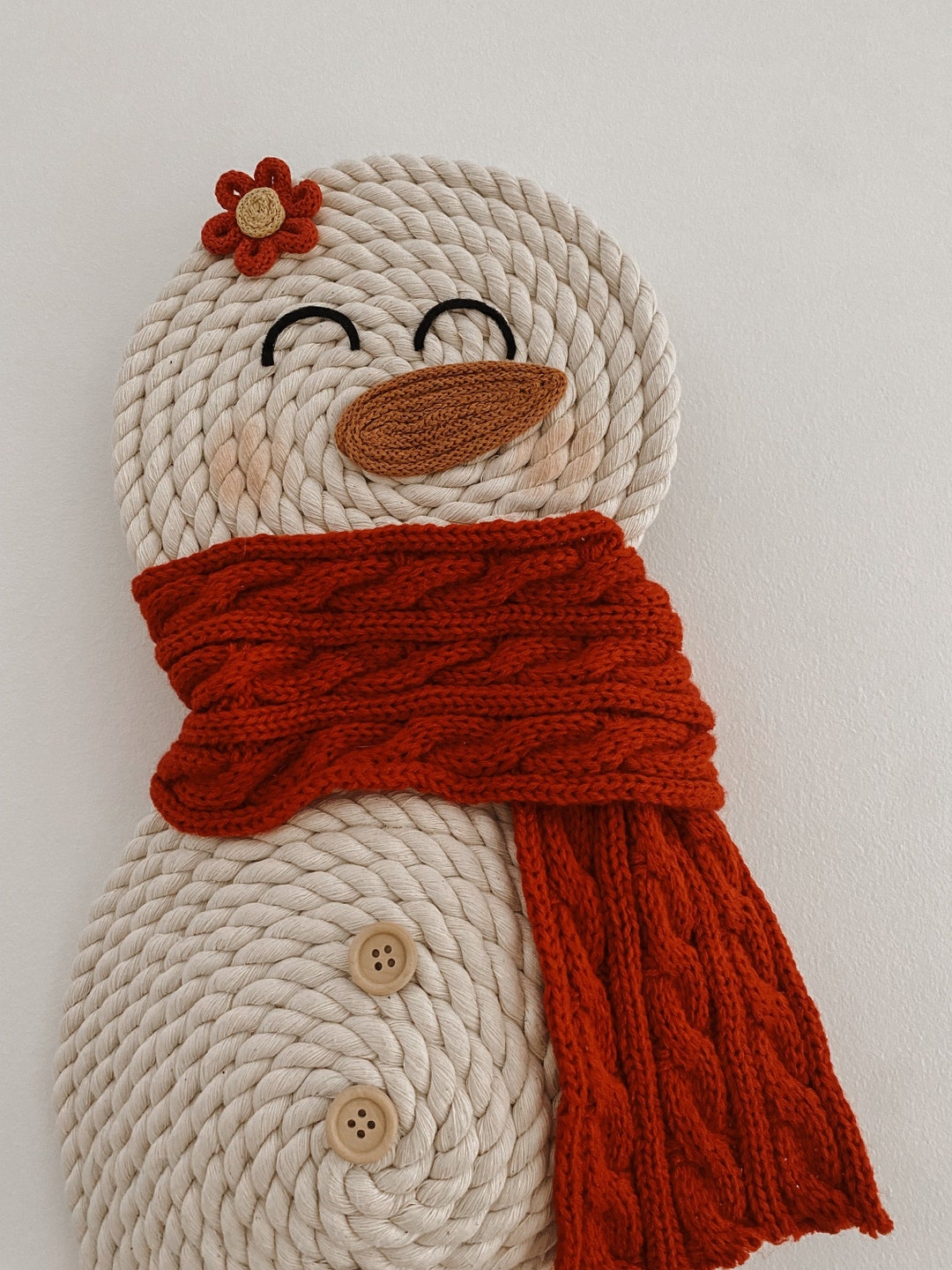 Snowbelle Macrame Snowman Wall Hanging | Boho Decor | Christmas | XMAS ...