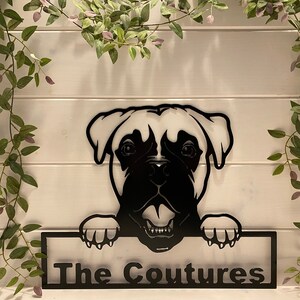 Boxer Dog Sign Personalized Dog Sign Dog Lover Gift Custom - Etsy