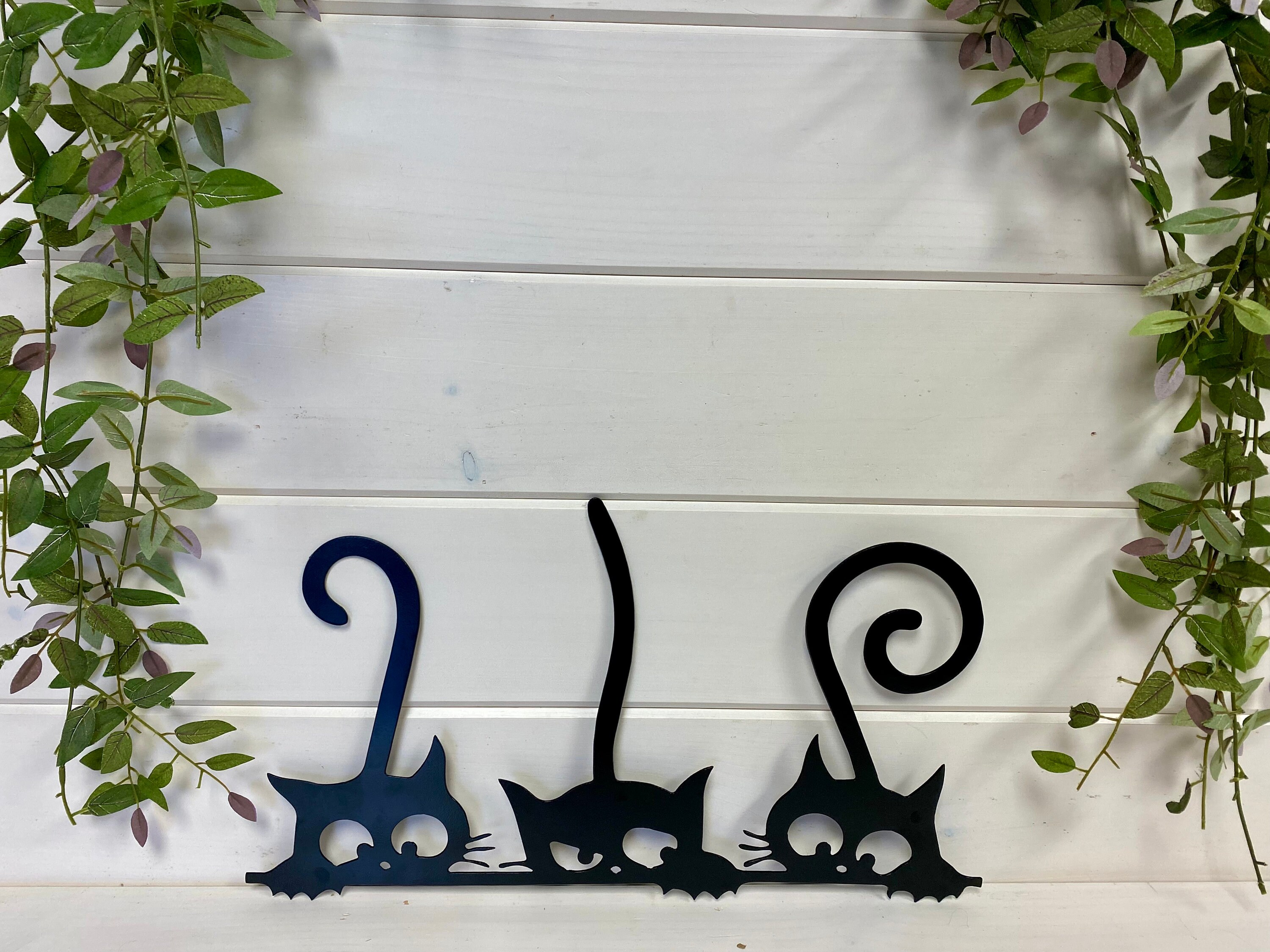 Cat Wall Decor Three Cats Cute Cat Decor Cat Lover Gift - Etsy