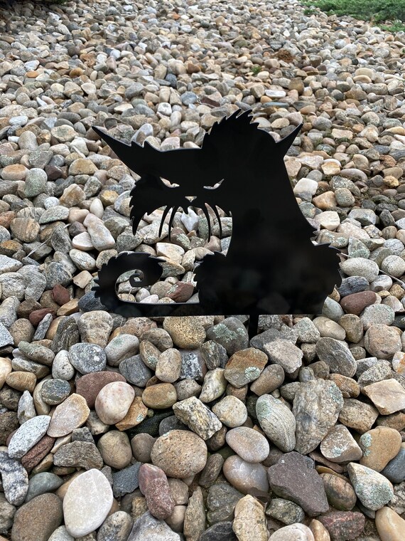 Angry Cat Halloween Black Cat Yard Decor Halloween Yard - Etsy