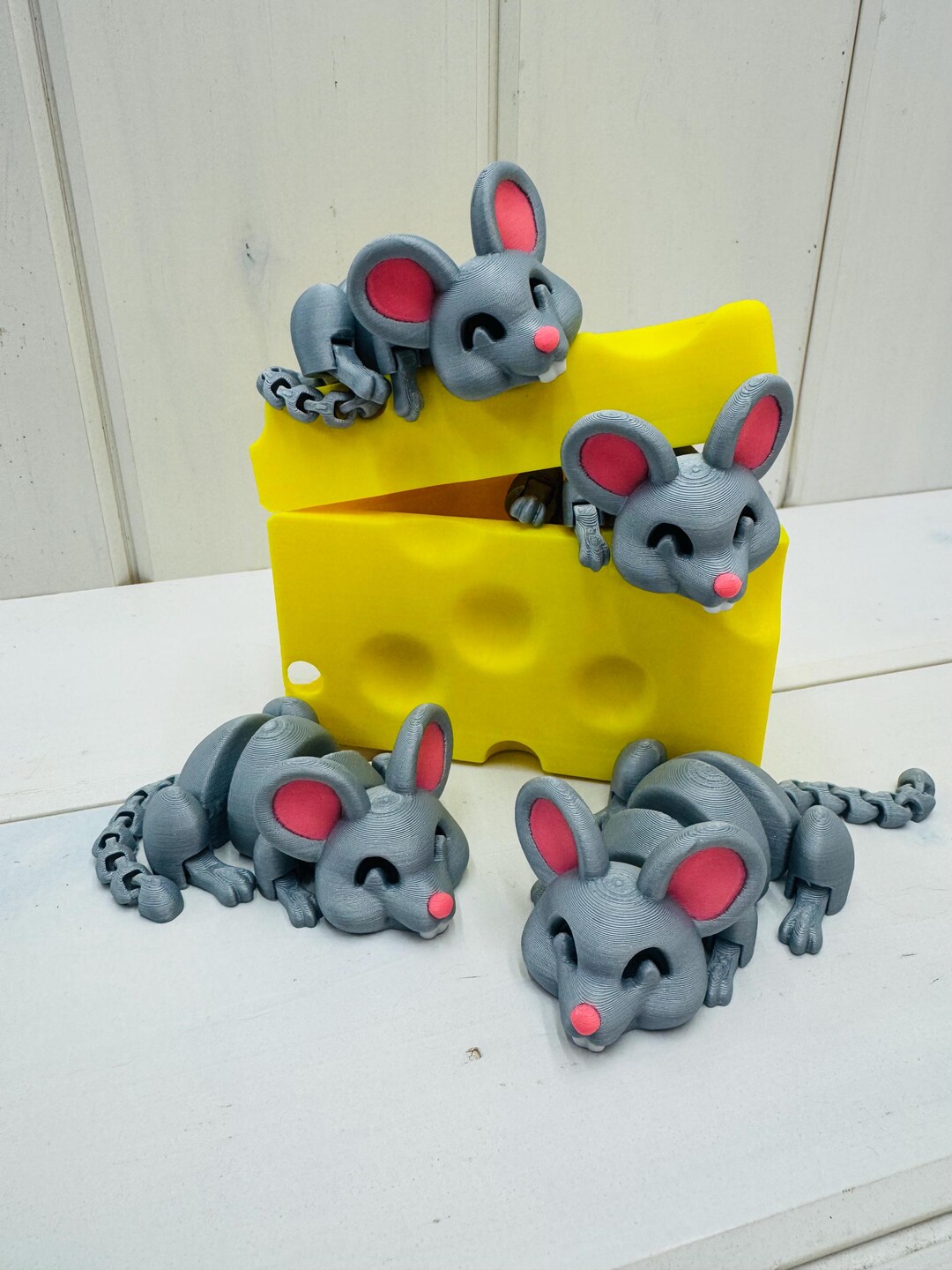 Mouse Toy, Cheese Box, 3D Printed Mouse, Articulated Animal, Gift Box ...